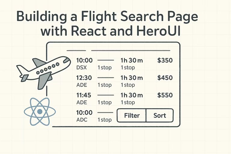Build a Flight Booking UI with React, Tailwind and HeroUI | Upskills